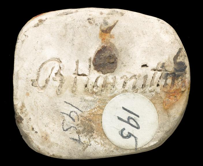 Plaster mould, merman blowing conch shell | Science Museum Group Collection