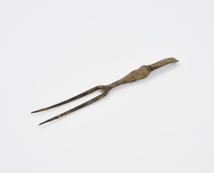 Two pronged fork, handle missing | Science Museum Group Collection