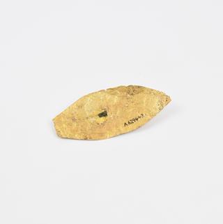Beaten gold amulet, leaf-shaped | Science Museum Group Collection