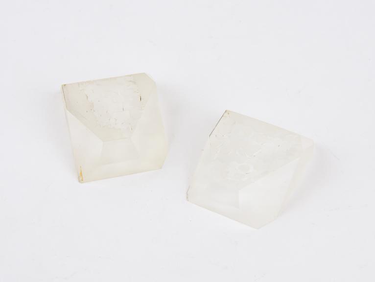 Two blocks of artificially grown quartz | Science Museum Group Collection
