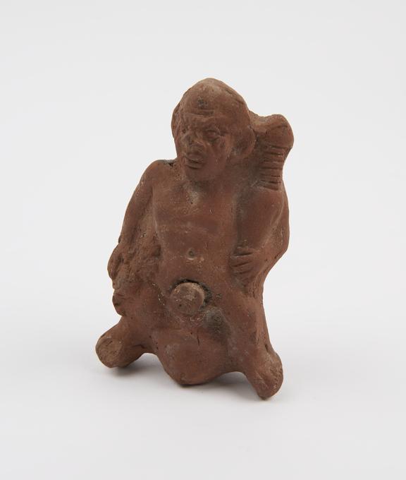 Hollow unglazed terracotta phallic figure | Science Museum Group Collection