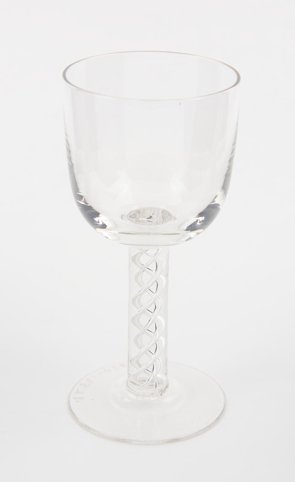 Specimens illustrating stages in manufacture of wine glass | Science ...