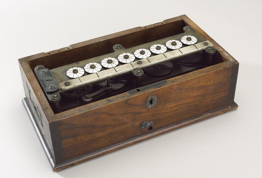 Watt's engine counter and framed diagram | Science Museum Group Collection
