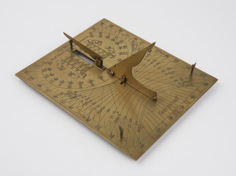 Horizontal and analemmatic sundial | Science Museum Group Collection