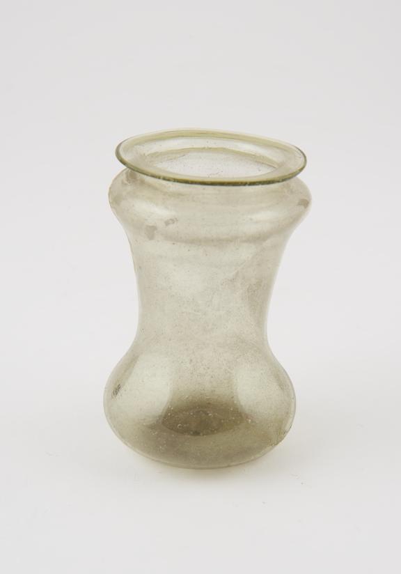 Glass albarello, dumb-bell shaped | Science Museum Group Collection