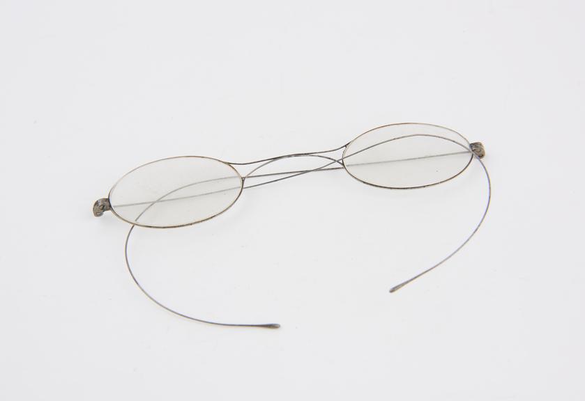 Light French spectacles with oval lenses and hook side-arms | Science ...