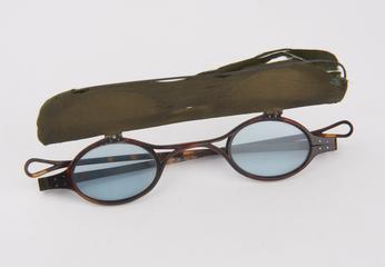 Blue tinted spectacles with eye shades | Science Museum Group Collection