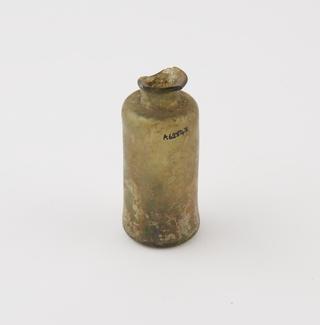 Iridescent green glass bottle | Science Museum Group Collection