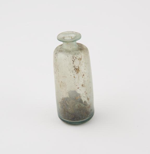 Glass bottle, cylindrical, found in London | Science Museum Group ...
