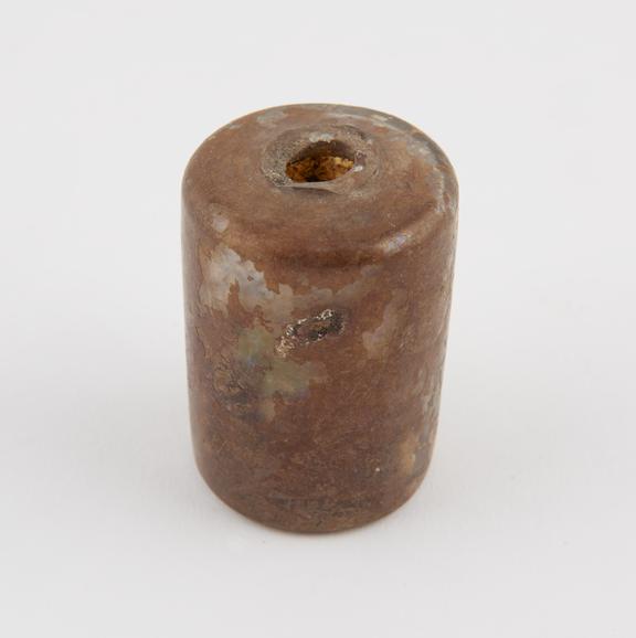 Glass bottle, cylindrical, heavily weathered | Science Museum Group ...