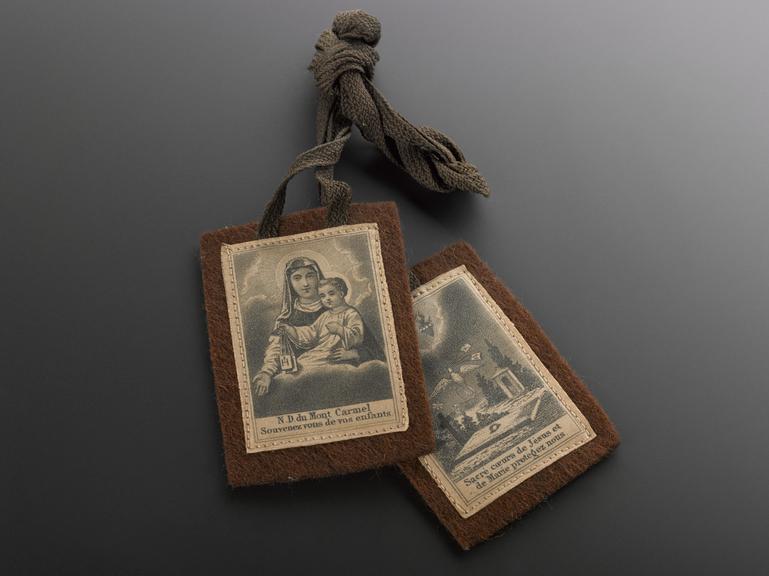 Brown scapular showing the Blessed Virgin of Mount Carmel | Science ...