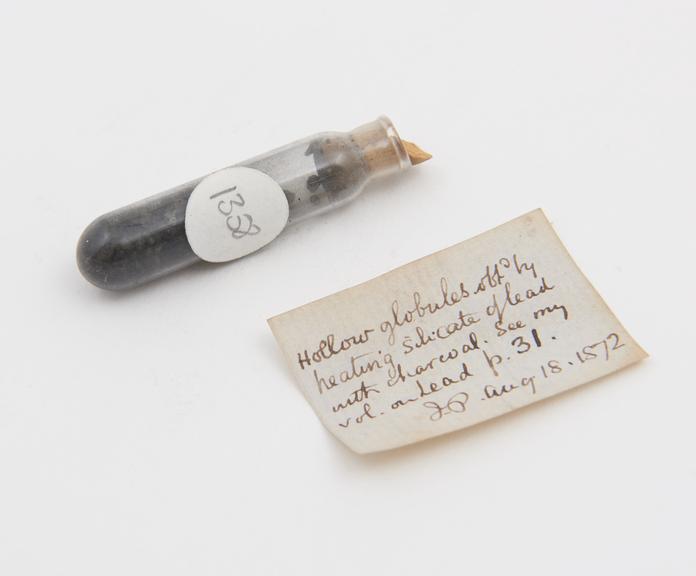 Hollow globules obtained by heating silicate of lead with charcoal ...