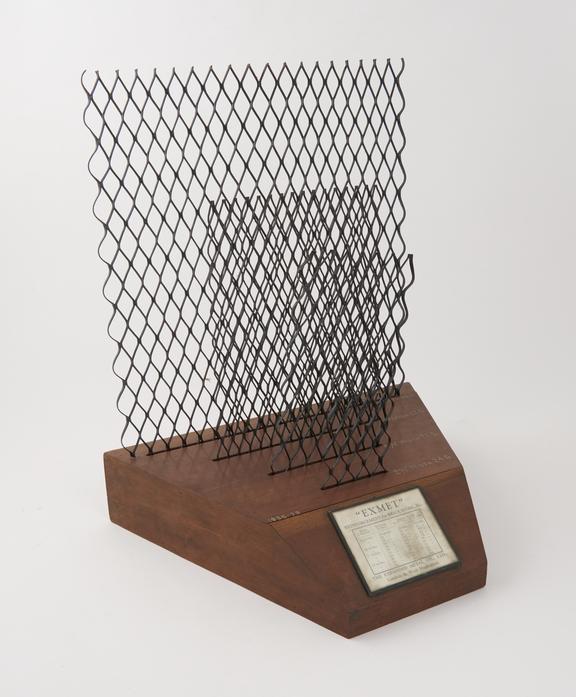 Four specimens of Exmet expanded metal for brickwork reinforcement:No ...