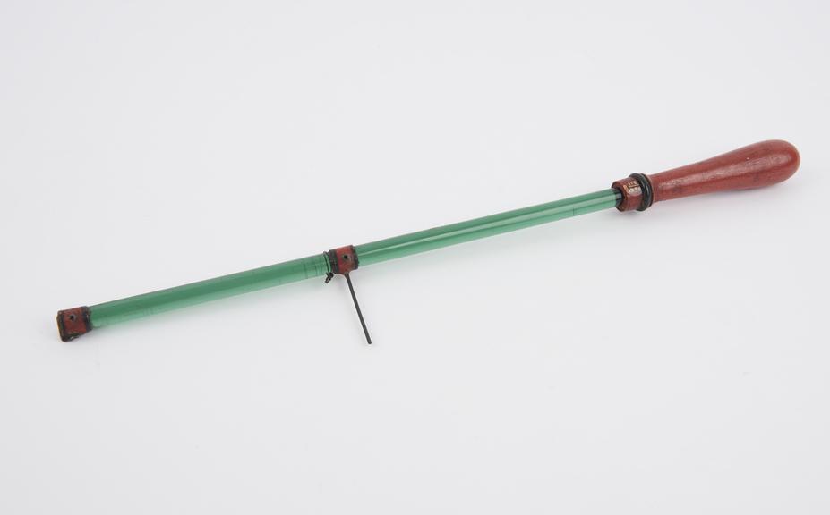 Green Glass Rod Wooden Handle Galvani Collection Science Museum Group Collection