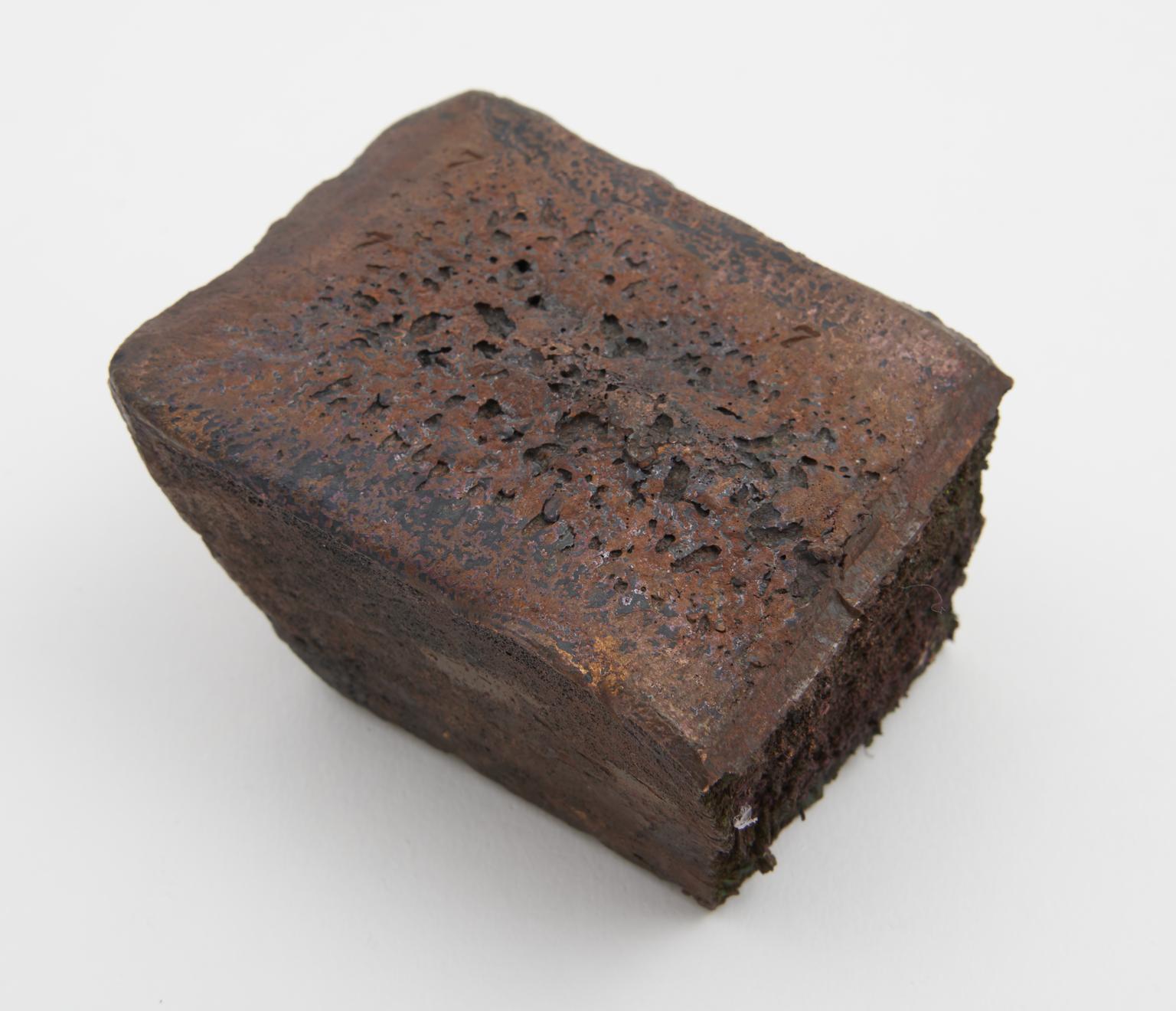 Set of seven specimens illustrating the process of copper refining ...