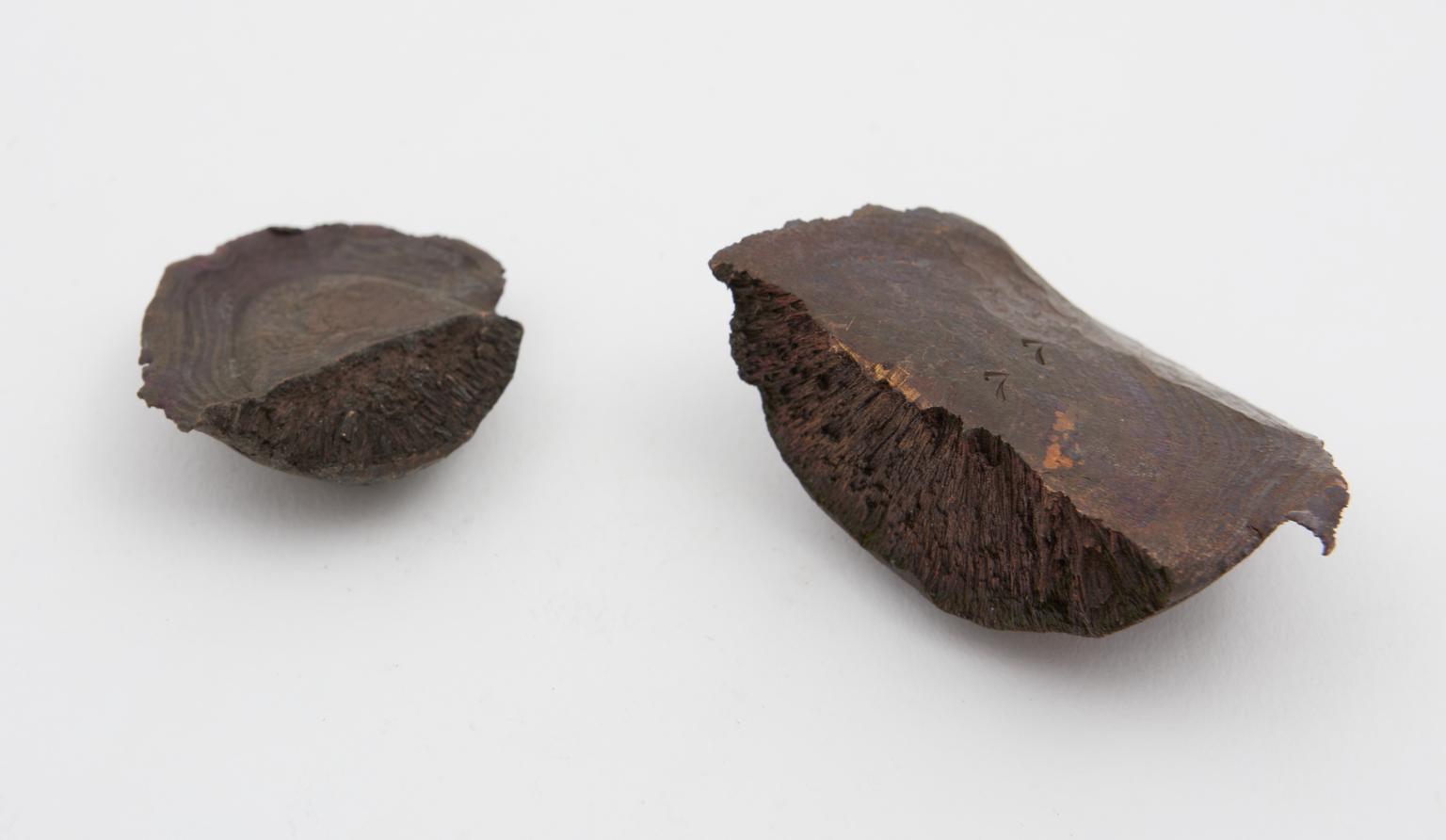 Set of seven specimens illustrating the process of copper refining ...