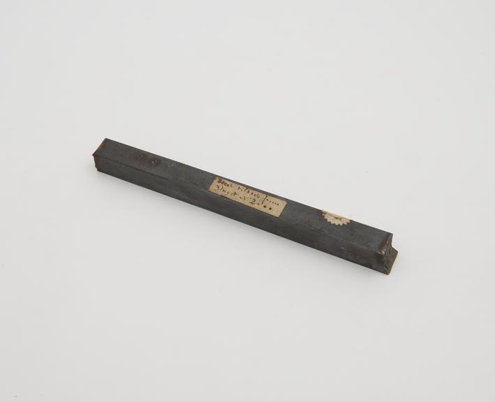 Square bar of steel tilted from ingot no.2 above | Science Museum Group ...