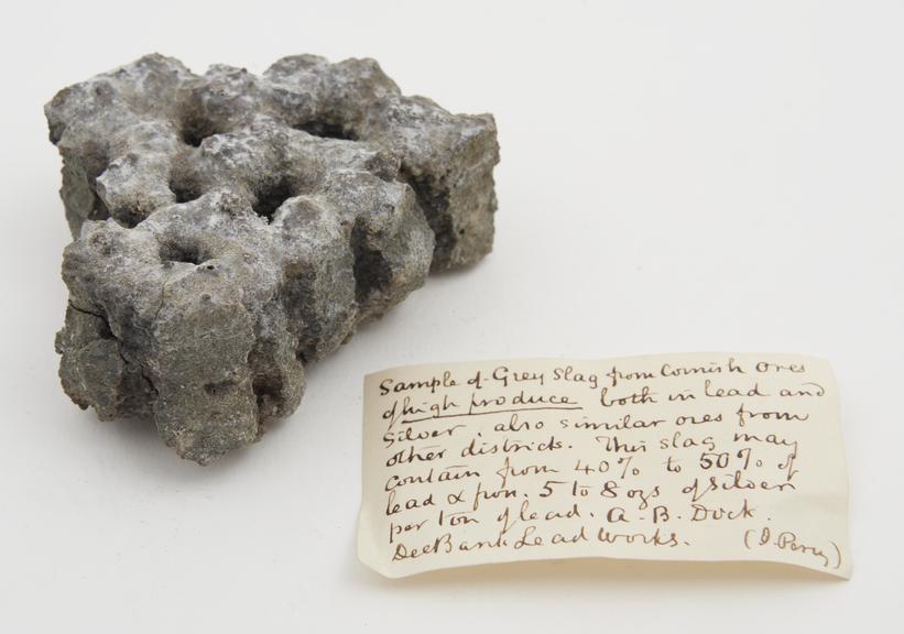 Grey slag from Cornish ores of high assay | Science Museum Group Collection