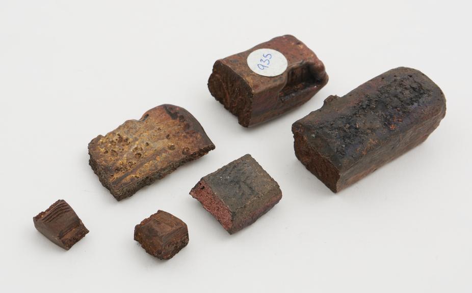 Electrotype copper, melted under charcoal and poured into a mould ...