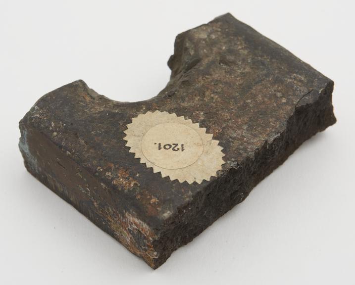 Part of an old ship's rudder-band having the appearance of copper, but ...