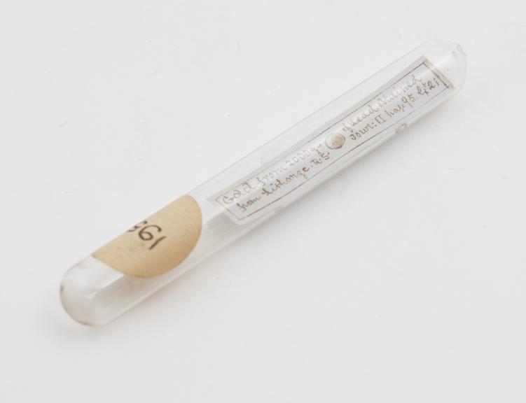 Gold from 2,000 grains of lead obtained from litharge | Science Museum ...