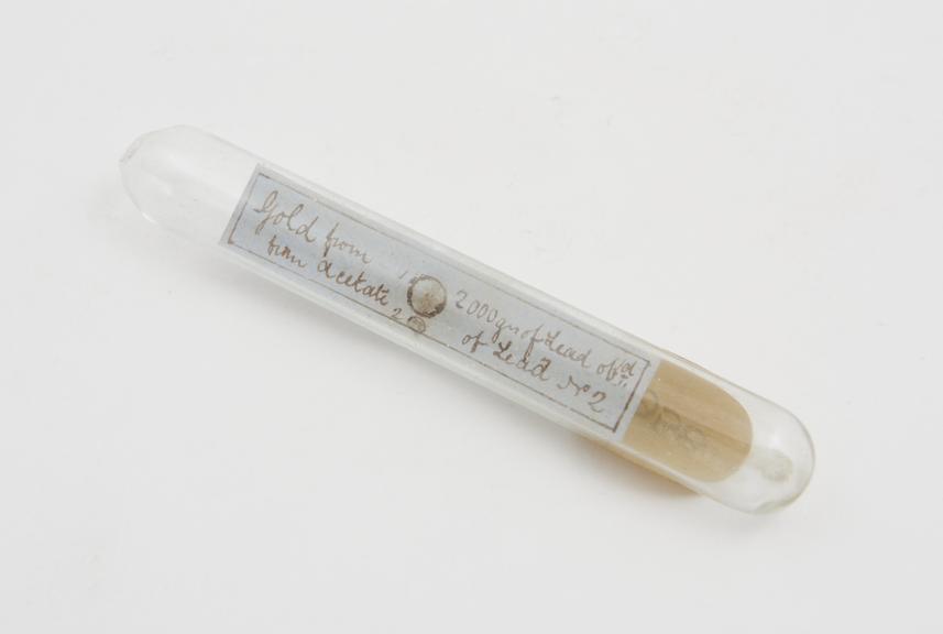 Gold from 4,000 grains of lead obtained from acetate of lead | Science ...