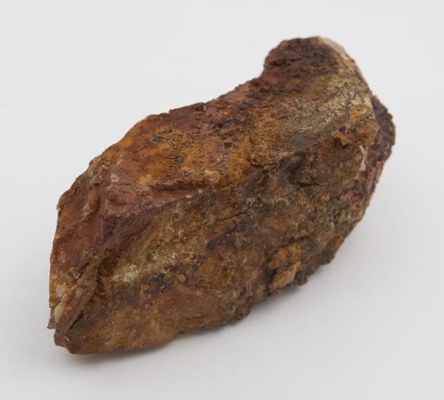 Mass of brown quartz showing crystals of native silver, New South Wales ...