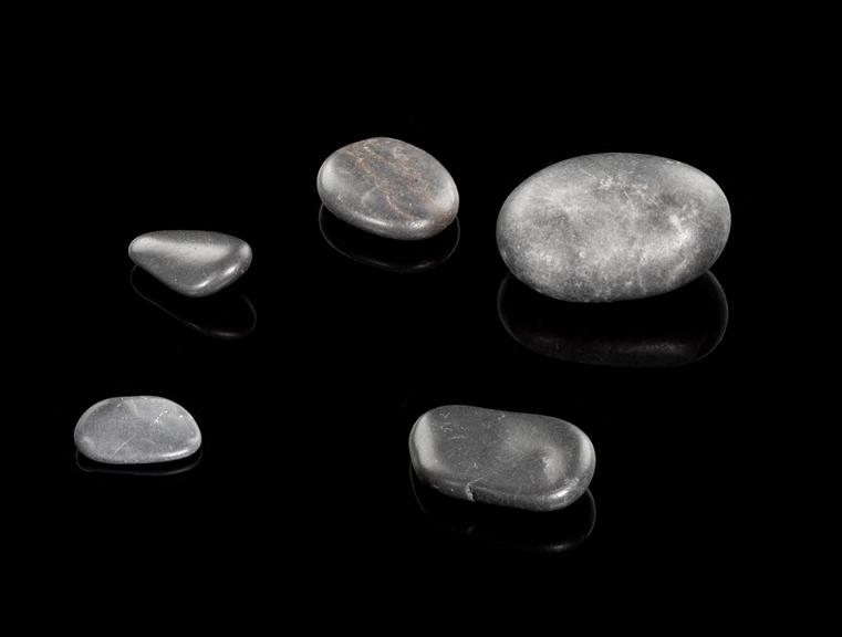 Five siliceous pebbles suitable for use in assaying gold, Oman, 1994 ...