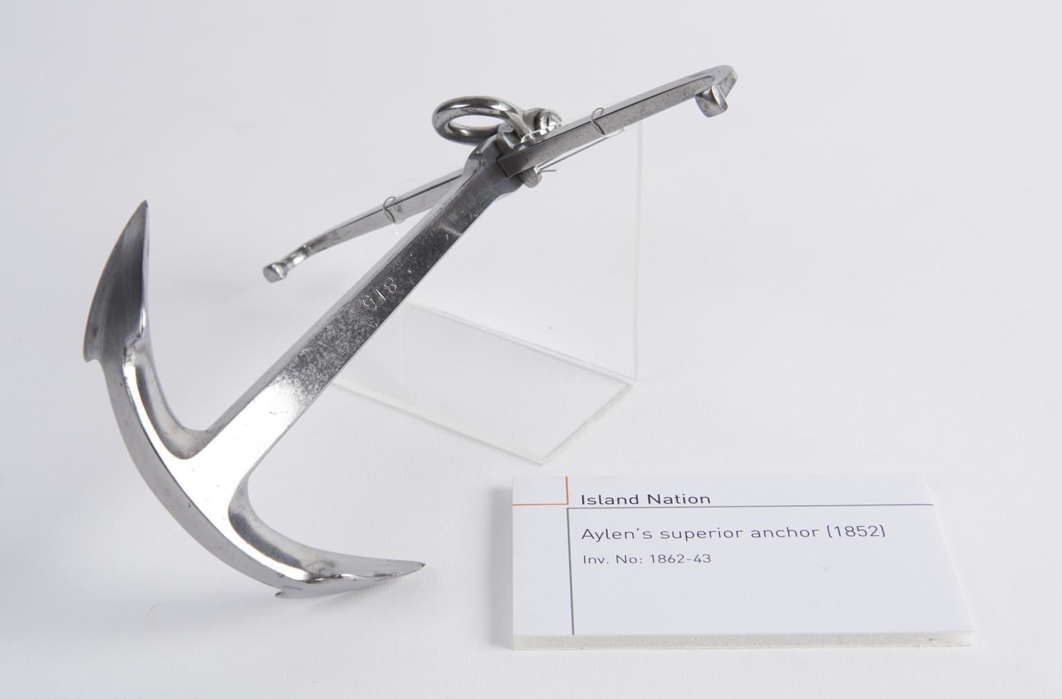 Model, of anchor, invented by J. Aylen | Science Museum Group Collection