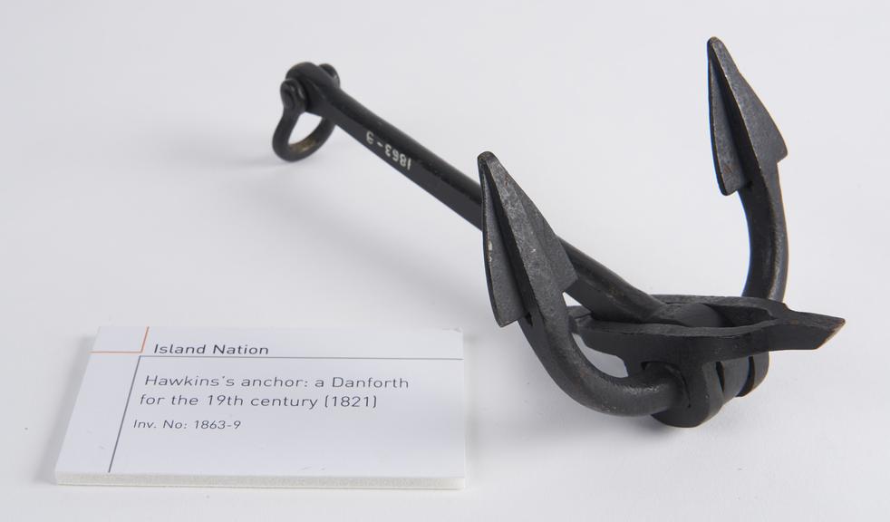 Model in iron of Hawkins' anchor | Science Museum Group Collection