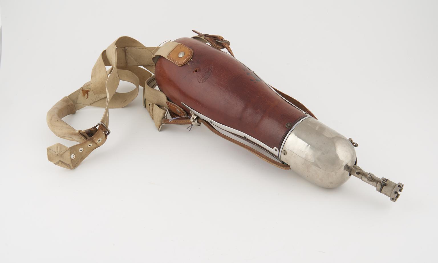 Heavy working arm for right above elbow amputation. Blocked leather ...