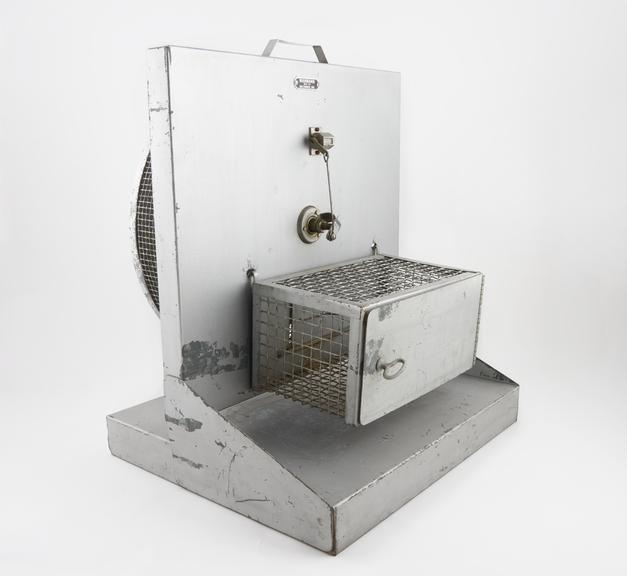 Activity cage with Veeder counter for recording rodent activity ...