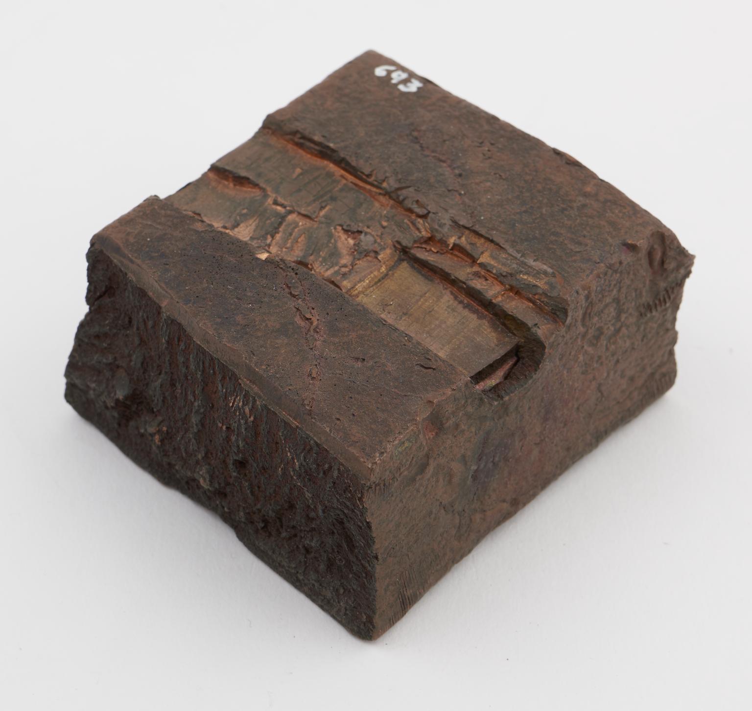 Set of nine specimens illustrating the process of copper refining at ...