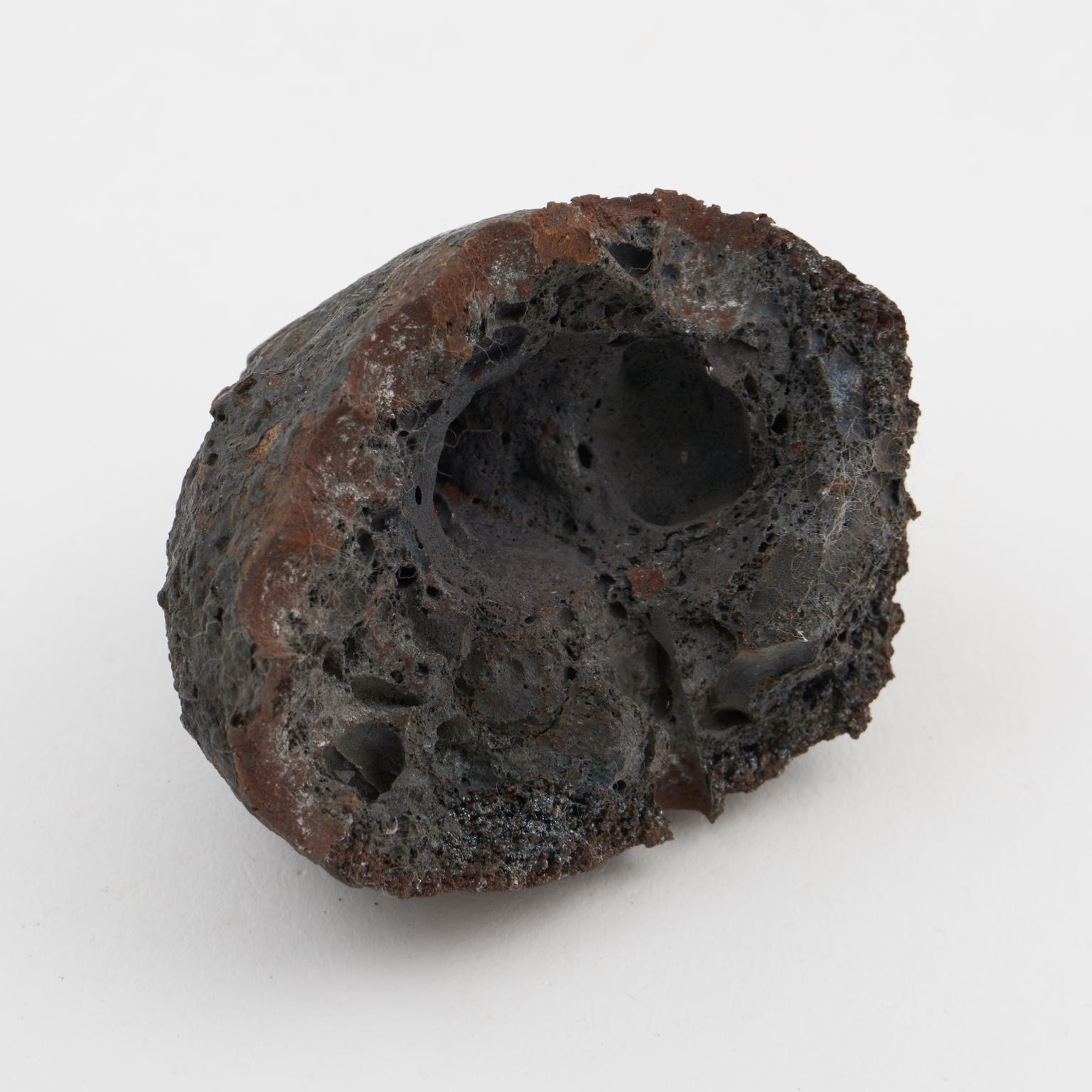 Reduced nodule of clay ironstone from the breast of an iron furnace ...