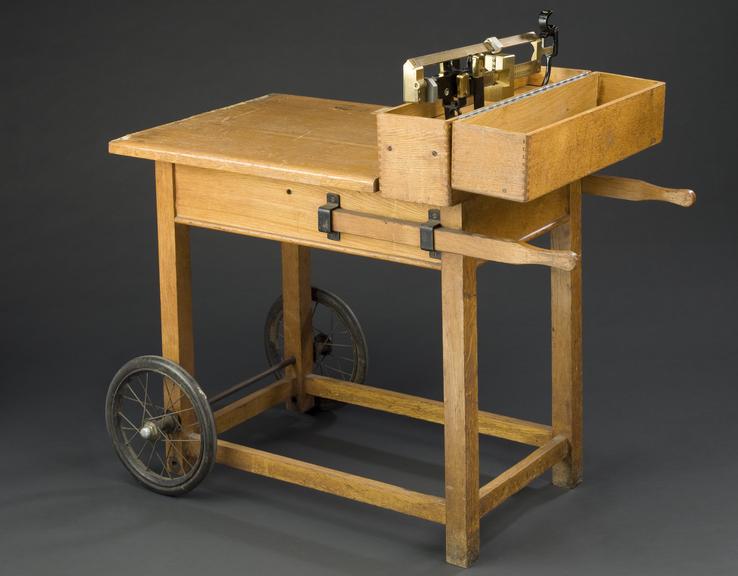 Hospital chair weighing machine on wheels, 'The Weighwell', England ...