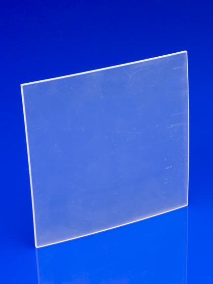 Square sample of shape-memory resin for use in shape-changing aircraft ...