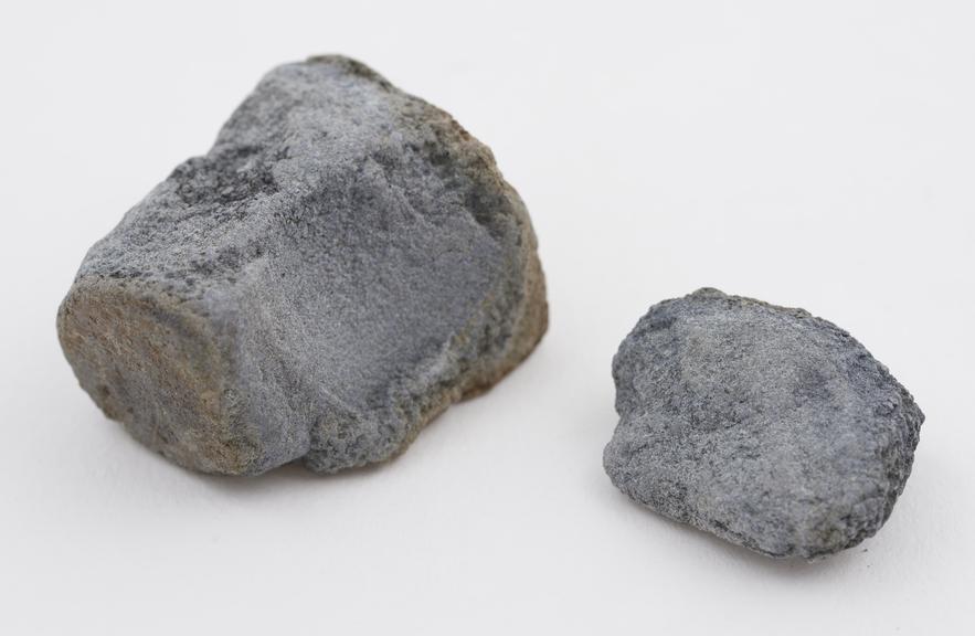 Mass which is supposed to have been an iron rod embedded in scoria from ...