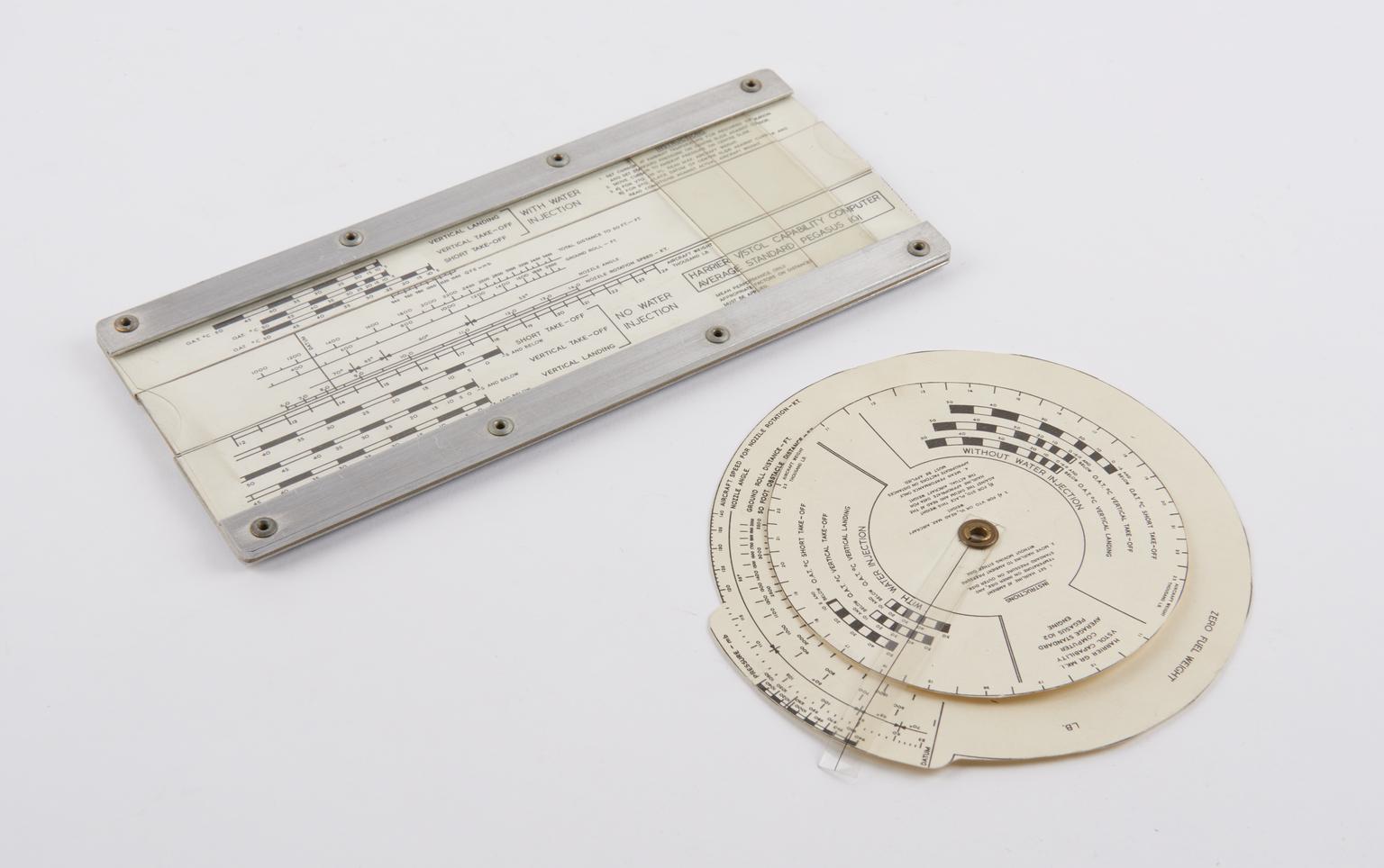 Harrier "Jump Jet" take off and landing slide rule | Science Museum ...