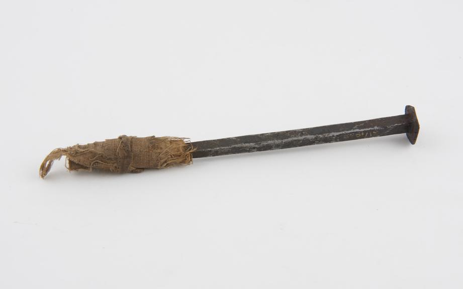 Cautery consisting of nail with flat head | Science Museum Group Collection