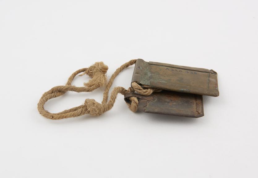 Two rectangular metal amulet cases | Science Museum Group Collection