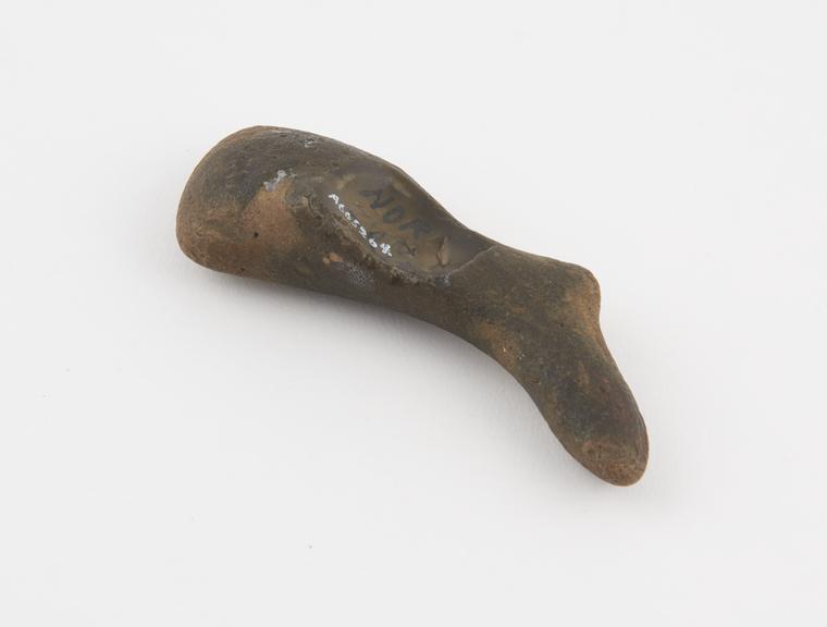 Flint nodule in the shape of a foot and shin, North-East England, 1908 ...