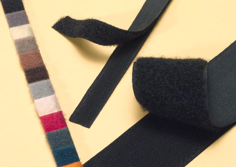 Five samples of Velcro fastenings | Science Museum Group Collection