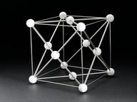 Models of metal crystal structures, ball and spoke and polystyrene ...