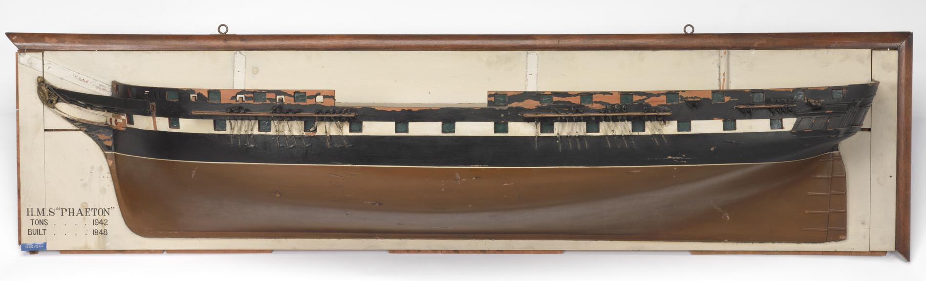 Half block model of H.M.S. "Phaeton" | Science Museum Group Collection