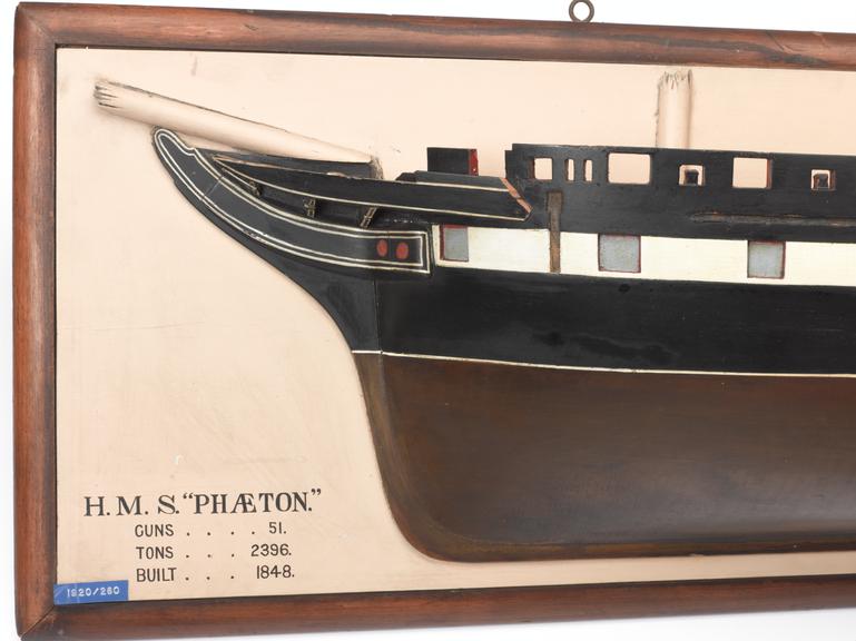 half block model of H.M.S. "Phaeton" | Science Museum Group Collection