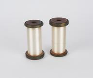 2 spools with white Fortisan "H" thread. | Science Museum Group Collection