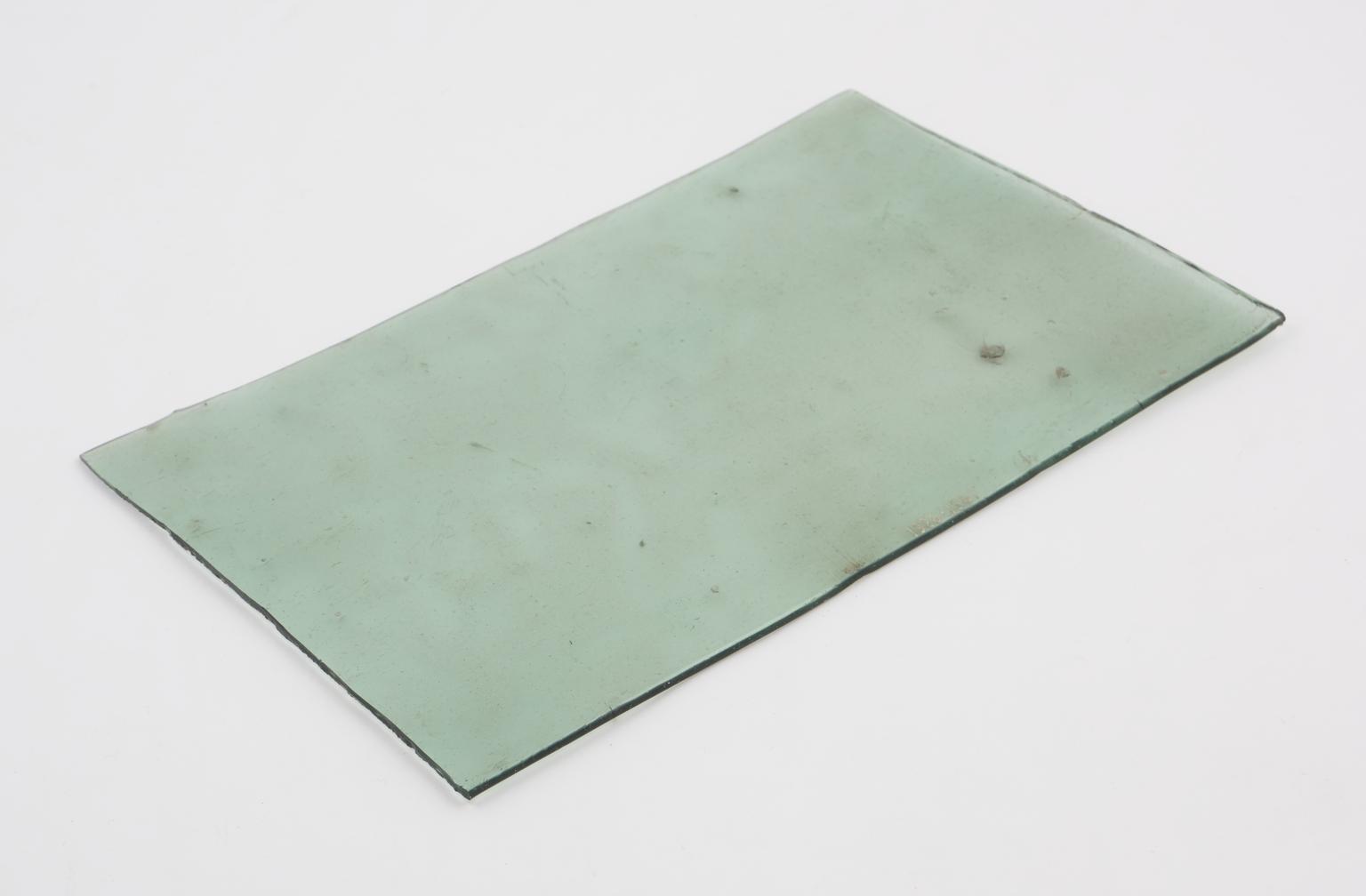 Models showing stages in manufacture of sheet glass by the cylinder ...