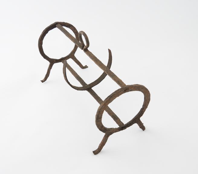 Wrought iron pipe rack used for burning out | Science Museum Group ...
