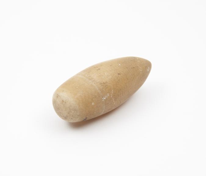 Pestle, opaque cream and white stone | Science Museum Group Collection