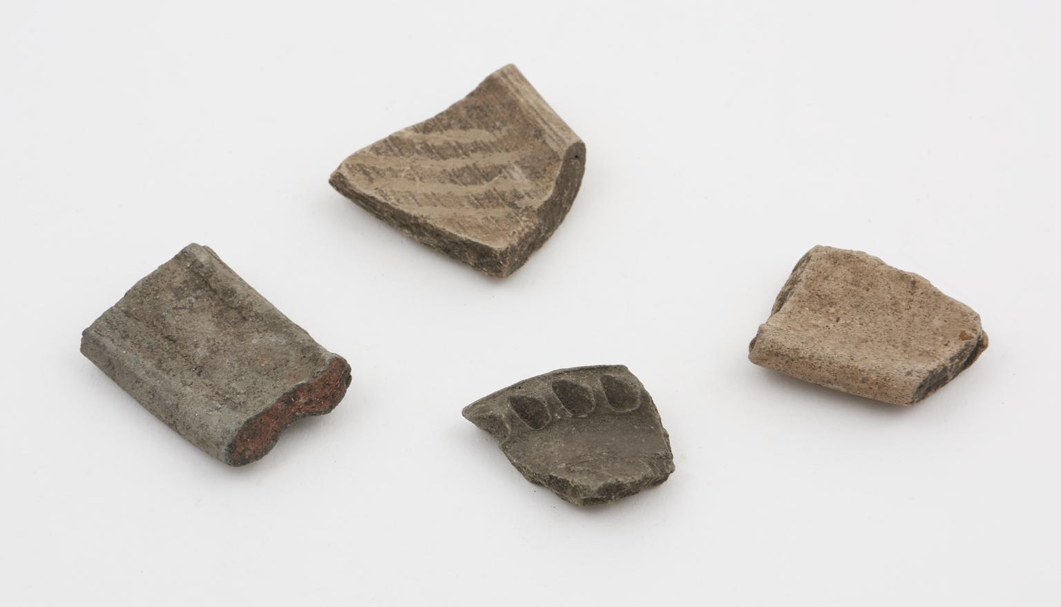 Four Roman pottery rim sherds | Science Museum Group Collection